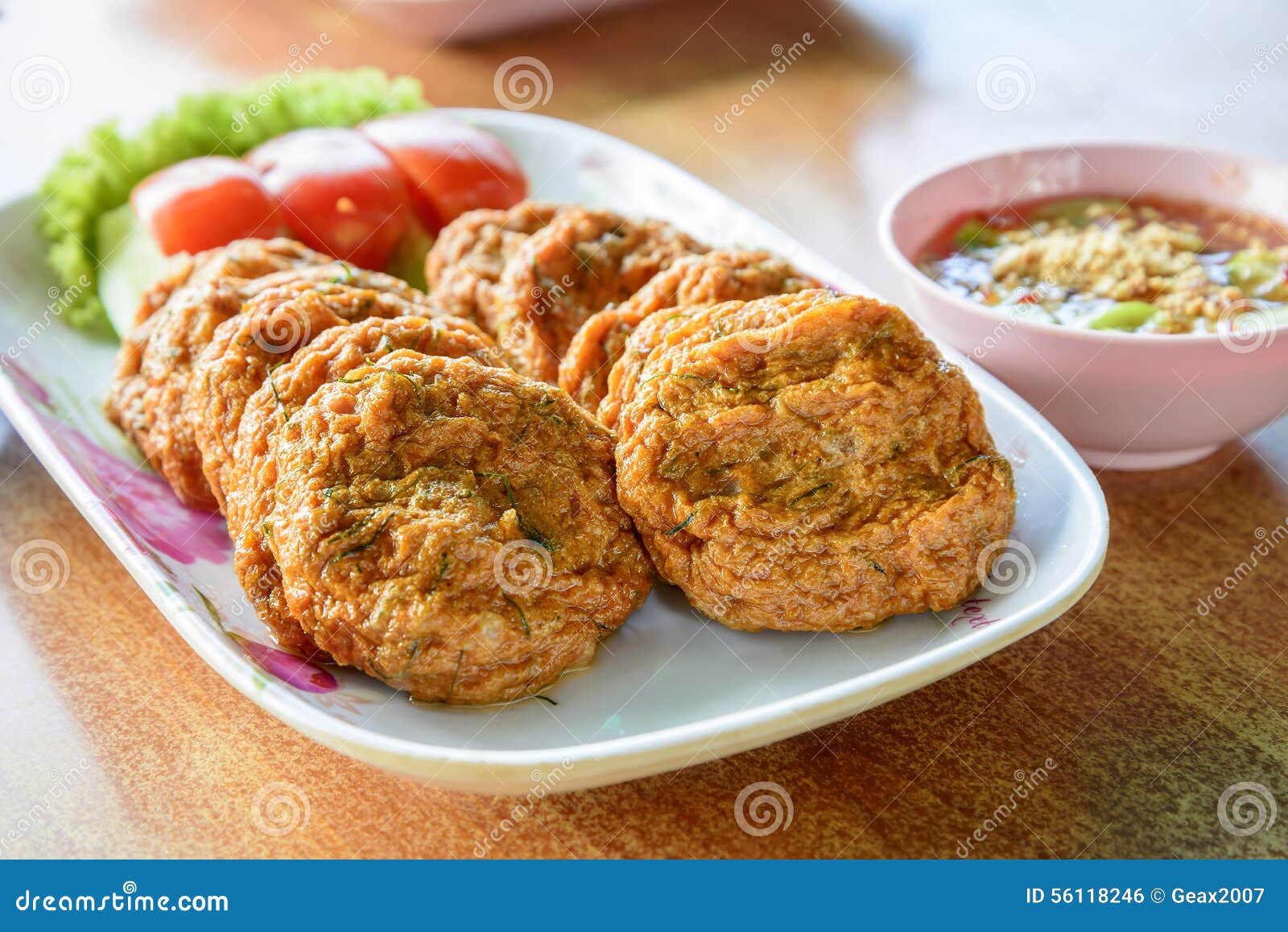 Spicy Curry Fried Fish Patty Stock Photo - Image of dish, sauce: 56118246