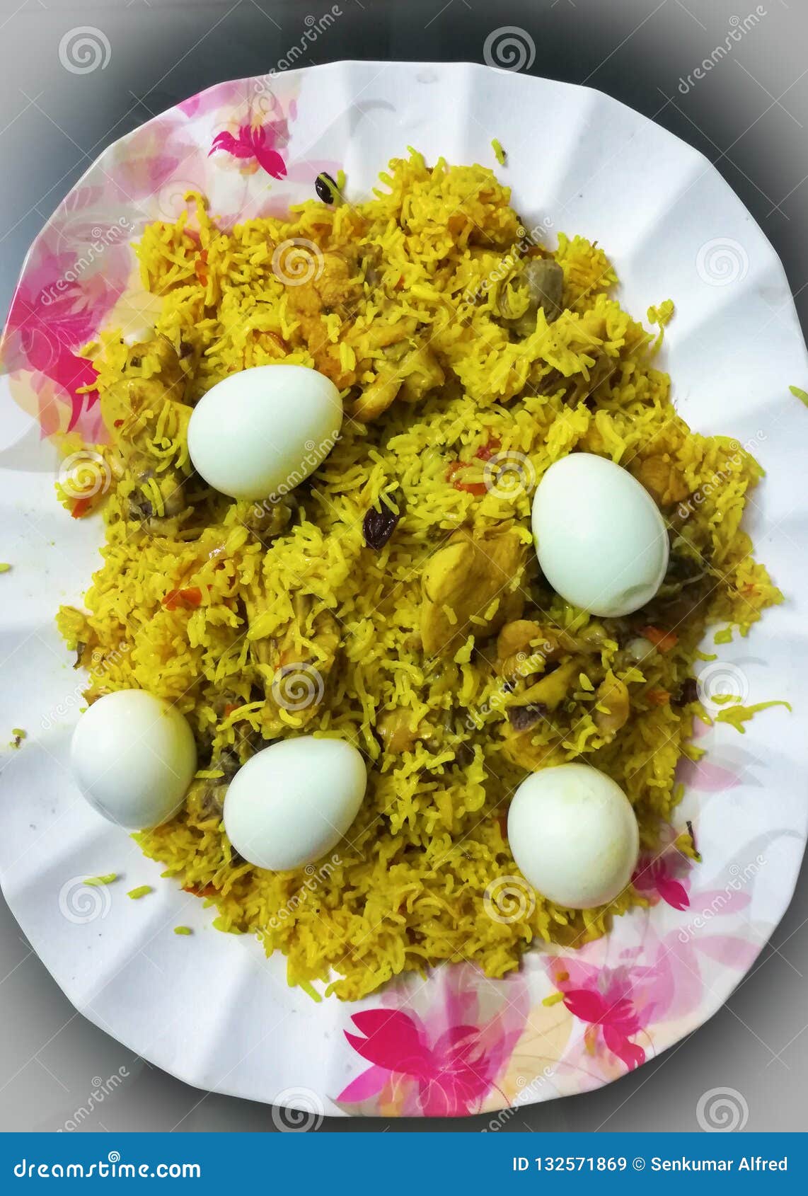 Spicy Egg Biryani stock image. Image of dinner, basmati - 132571869