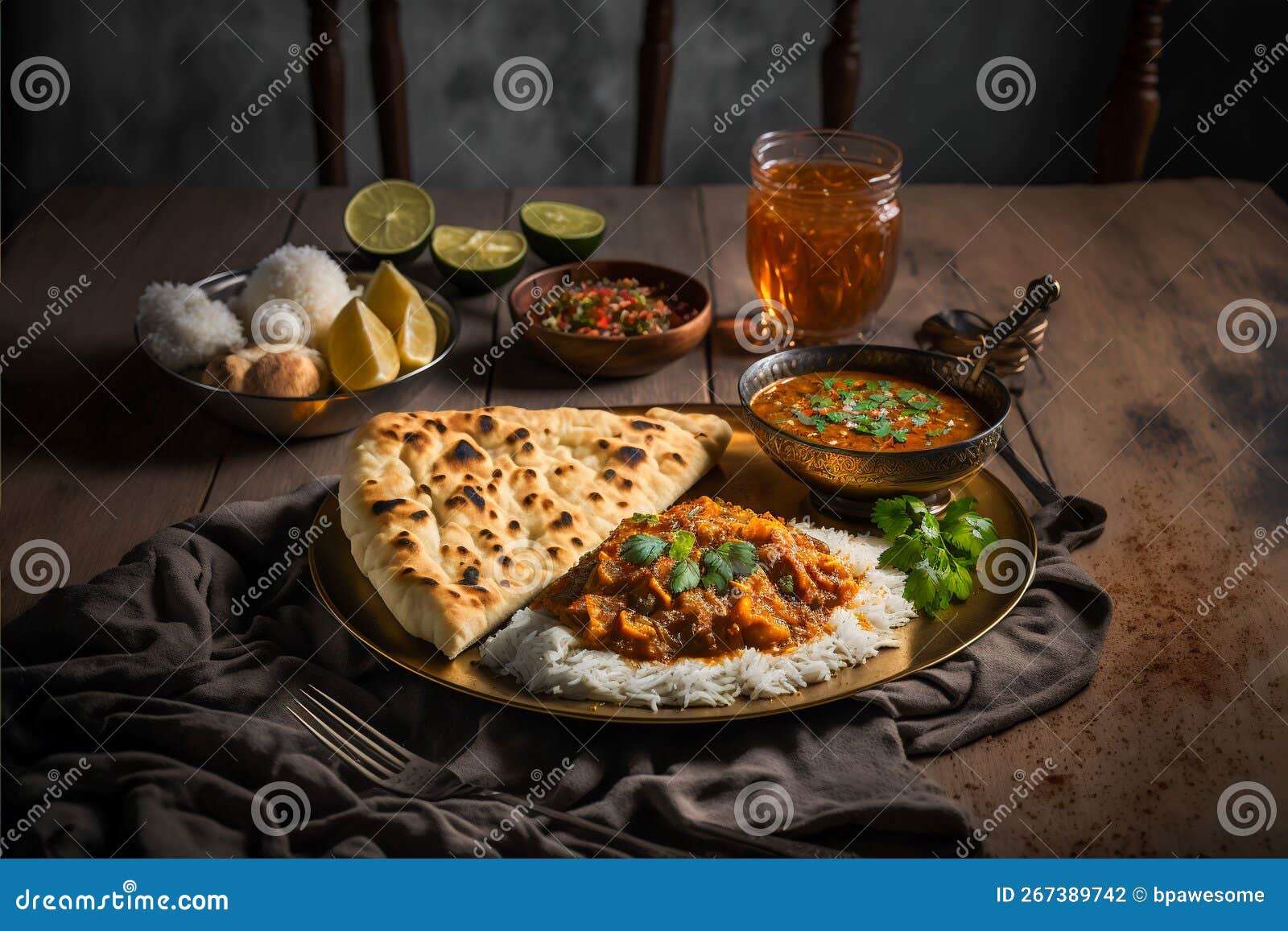 Spicy and Flavorful Curry Basmati Rice Dish, Generative AI Stock ...