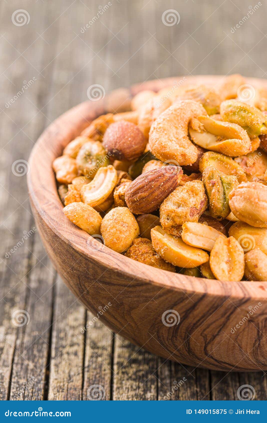 Spicy Flavoured Nuts. Mix of Nuts Stock Image - Image of closeup, macro ...