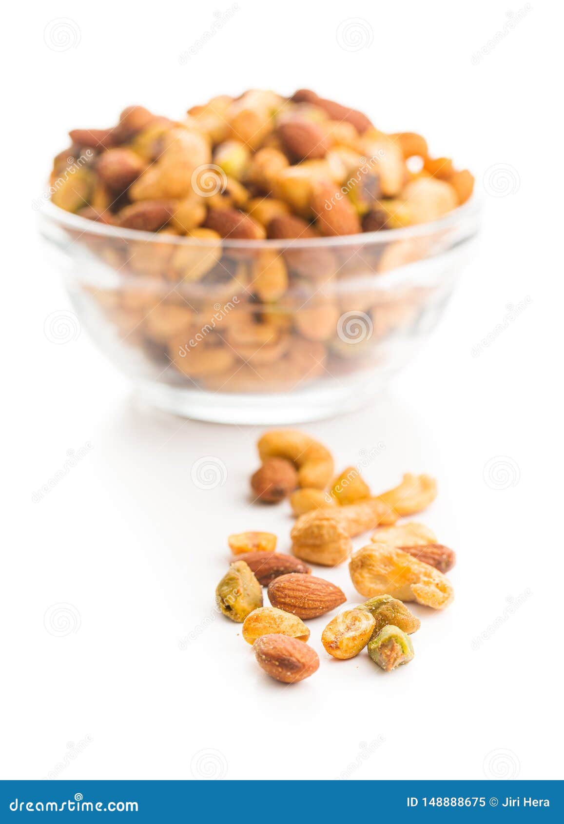 Spicy Flavoured Nuts. Mix of Nuts Stock Image - Image of heap, almond ...