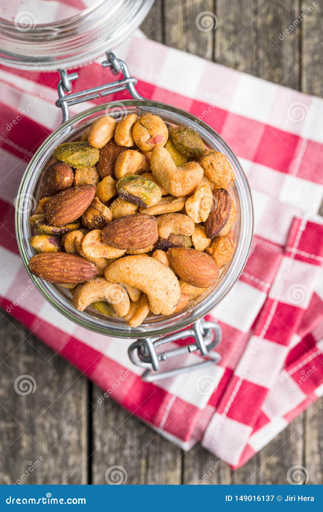 Spicy Flavoured Nuts. Mix of Nuts Stock Image - Image of nutrition ...