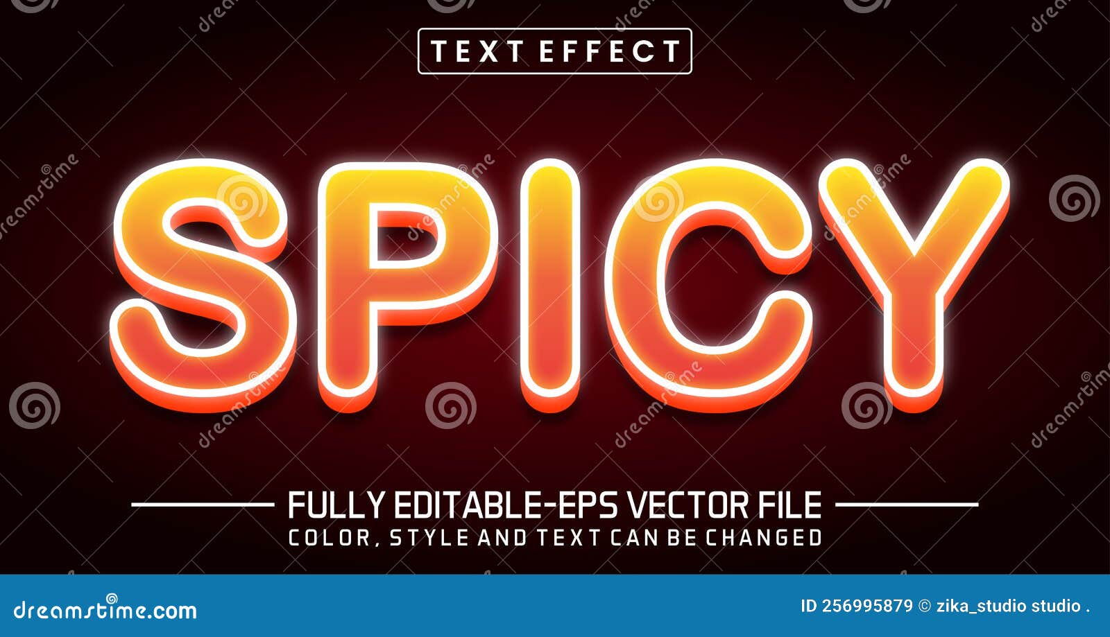 Spicy Font Text Effect Editable Stock Vector - Illustration of graphic ...