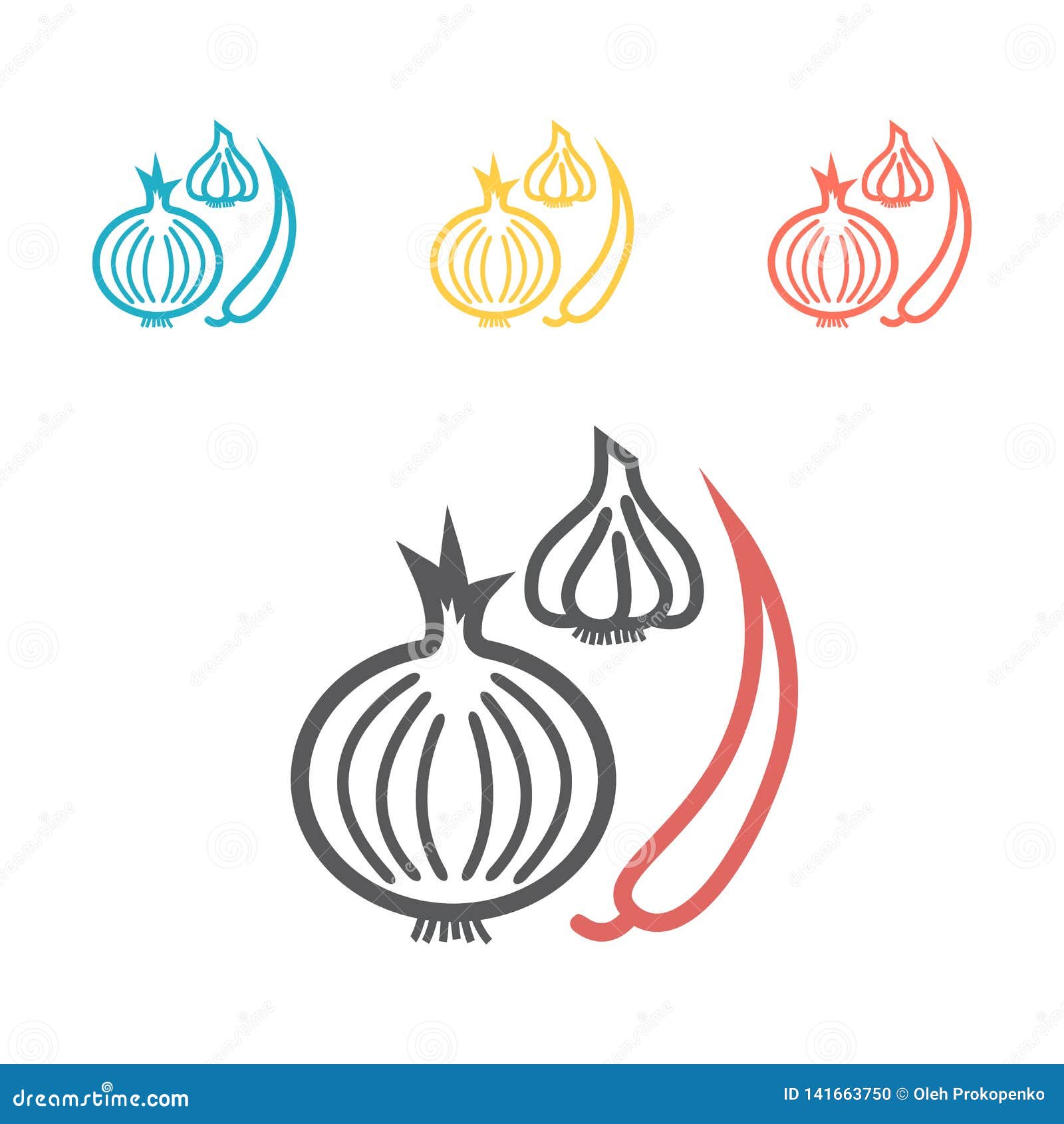 Spicy Food Line Icon. Vector Signs for Web Graphics Stock Vector ...
