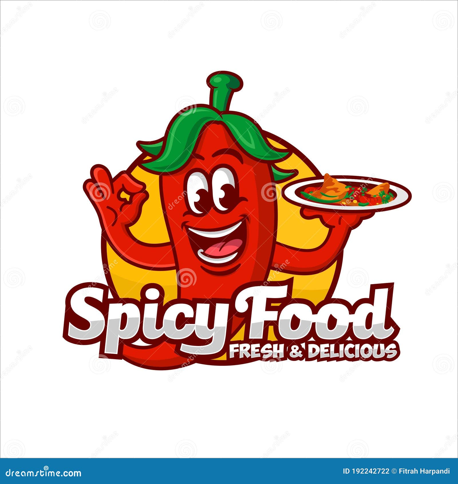 Spicy Food Logo Vector Design Illustration Stock Vector - Illustration ...