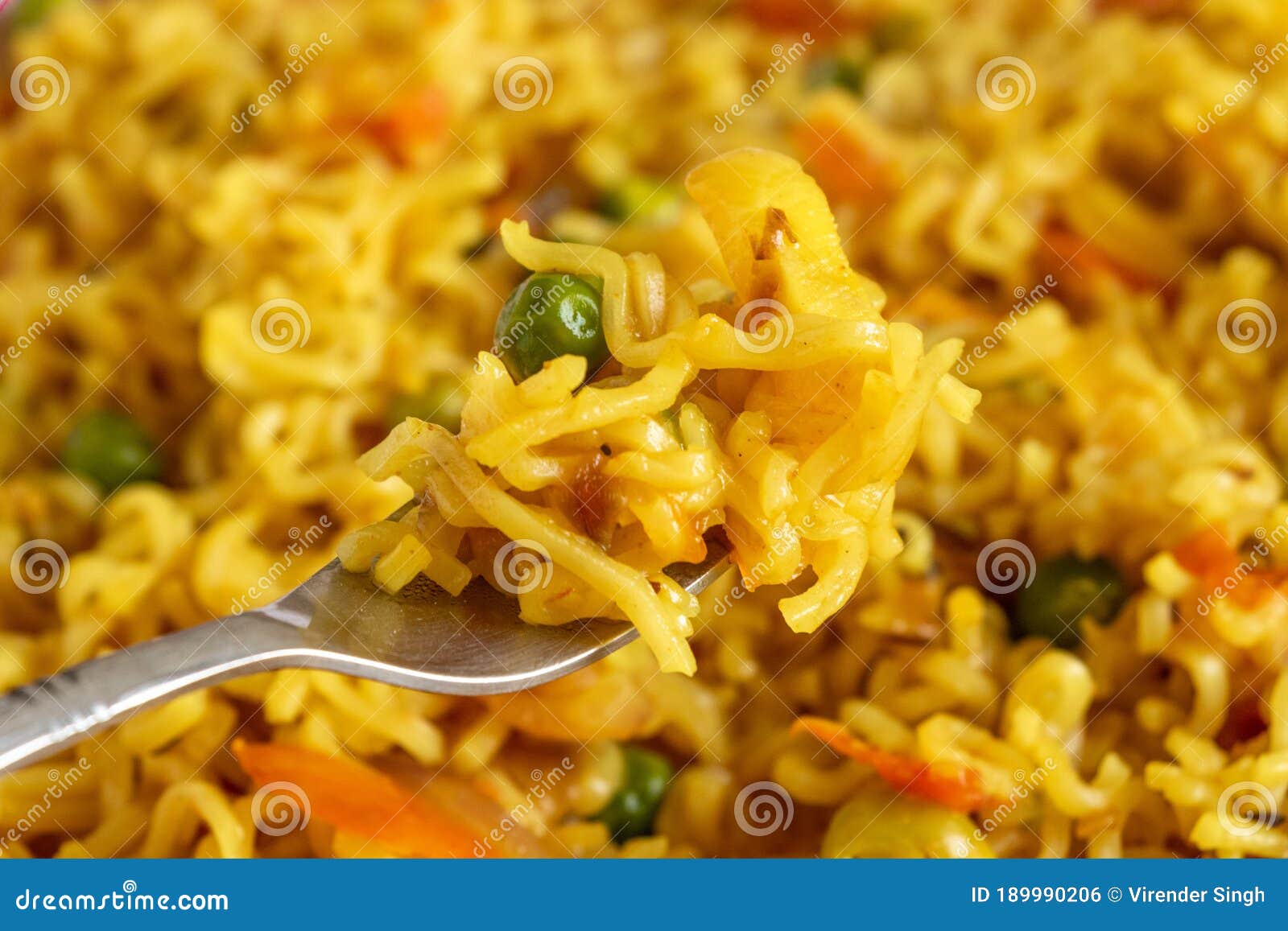 Spicy Fried Instant Noodles (Maggi Noodles),close-up Stock Photo ...