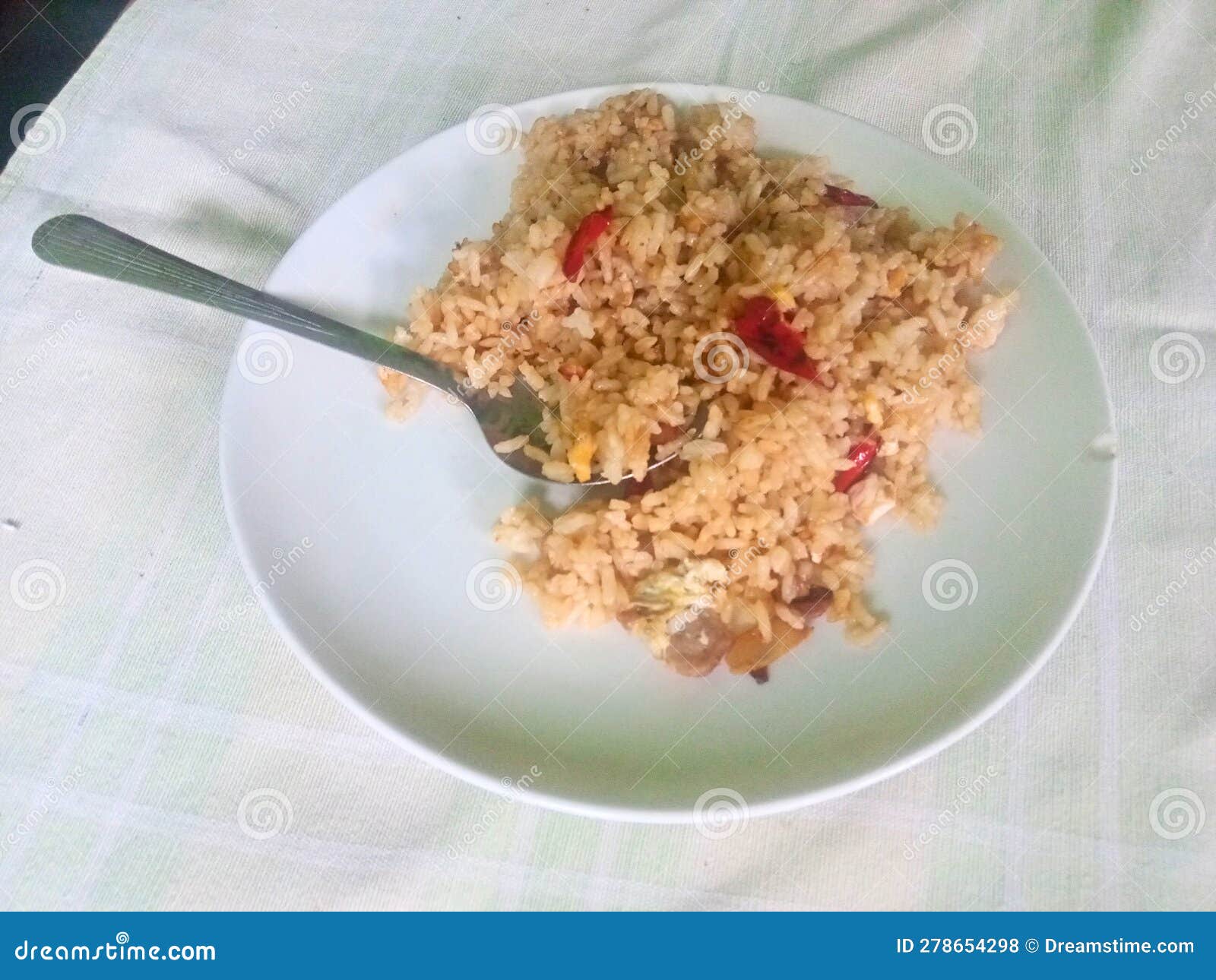 Spicy fried rice menu stock photo. Image of menu, lunch - 278654298