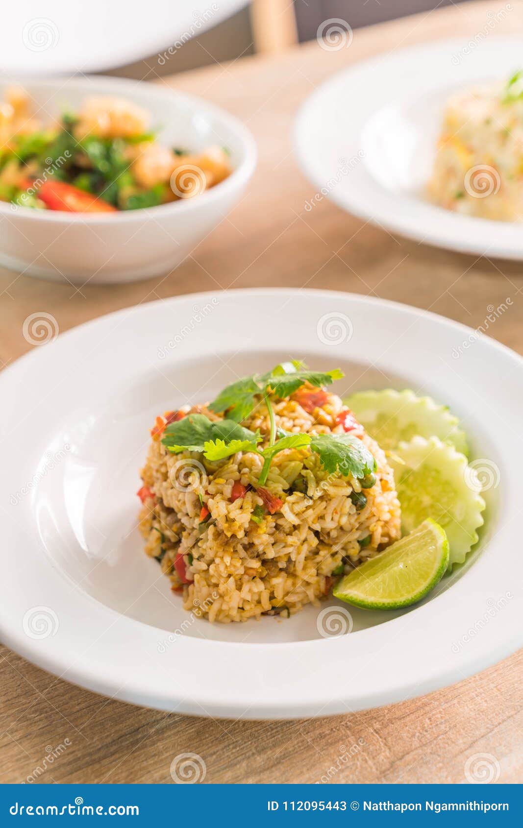Spicy fried rice stock image. Image of food, pepper - 112095443