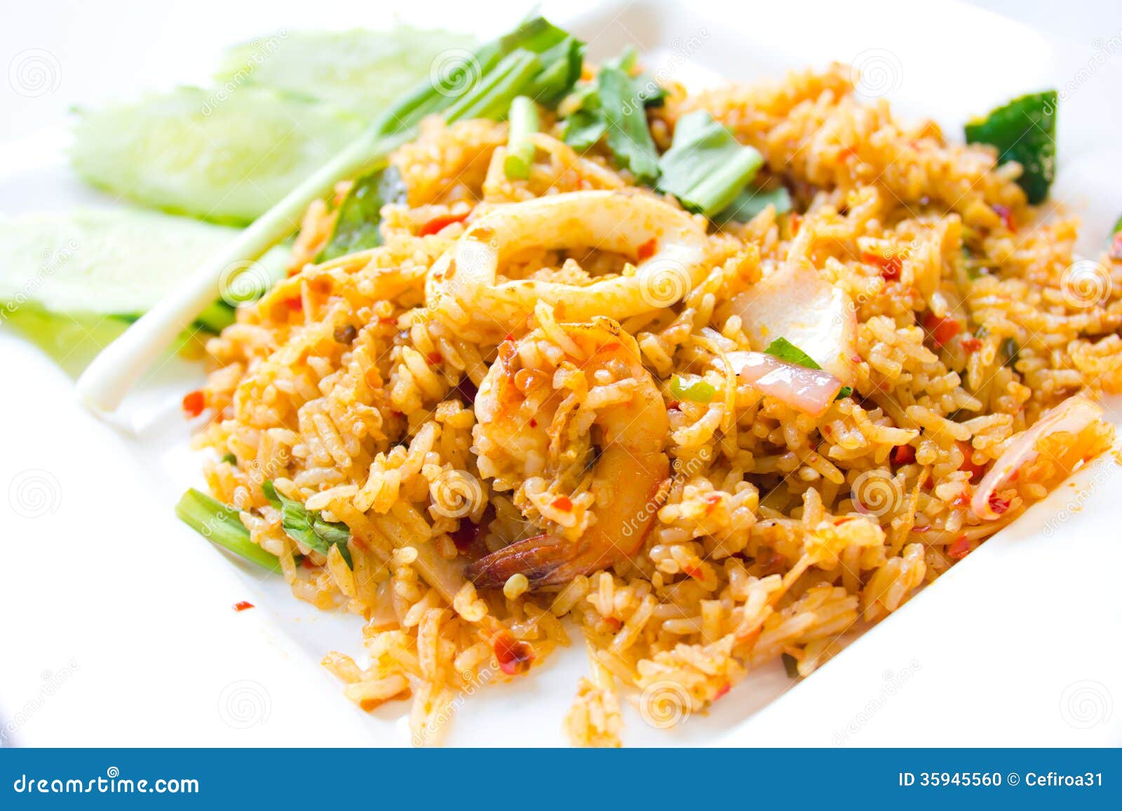 Spicy Fried rice stock photo. Image of bowl, cooking - 35945560