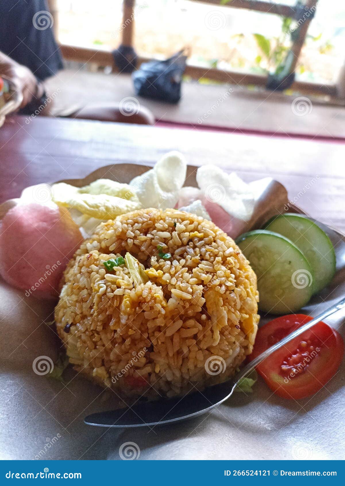 Spicy Fried Rice with Toppings Stock Image - Image of vegetable, lunch ...