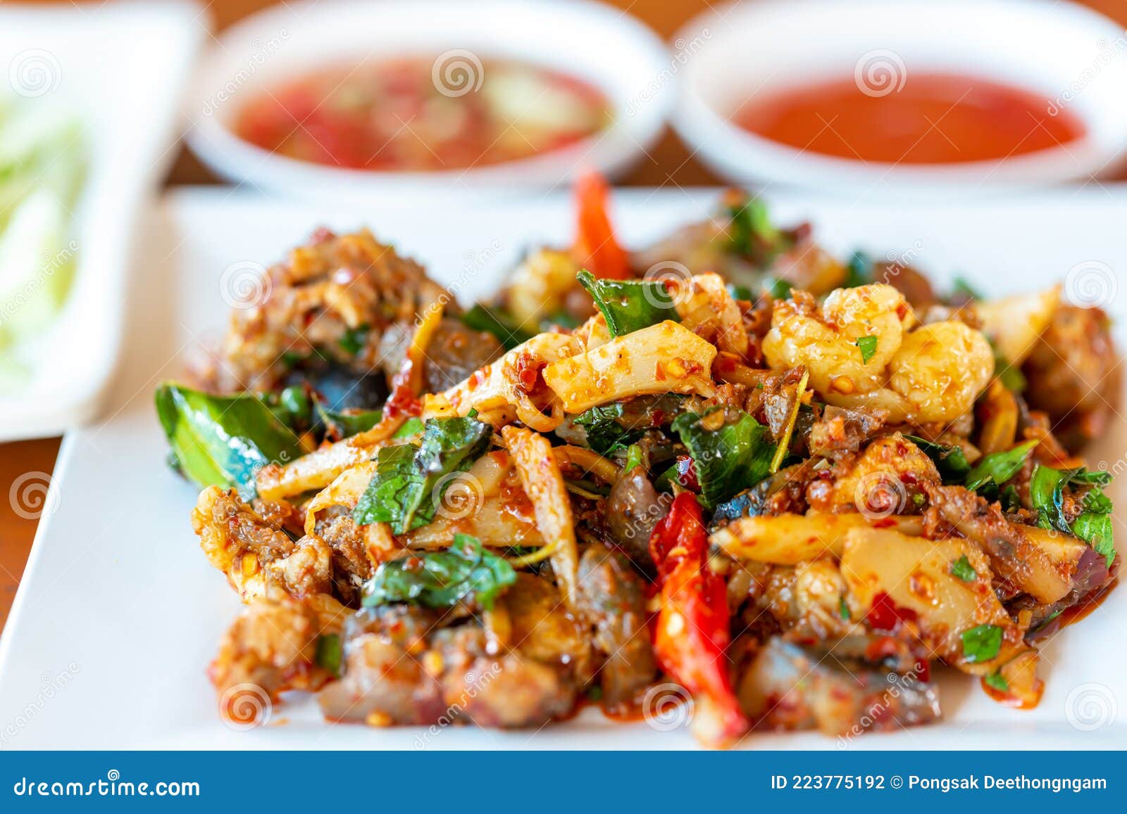 Spicy Fried Soft-shelled Turtle Stock Photo - Image of chili, dishes ...