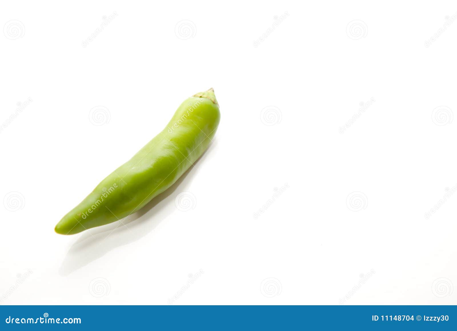 Spicy Green Pepper on Isolated White Stock Photo - Image of healthy ...