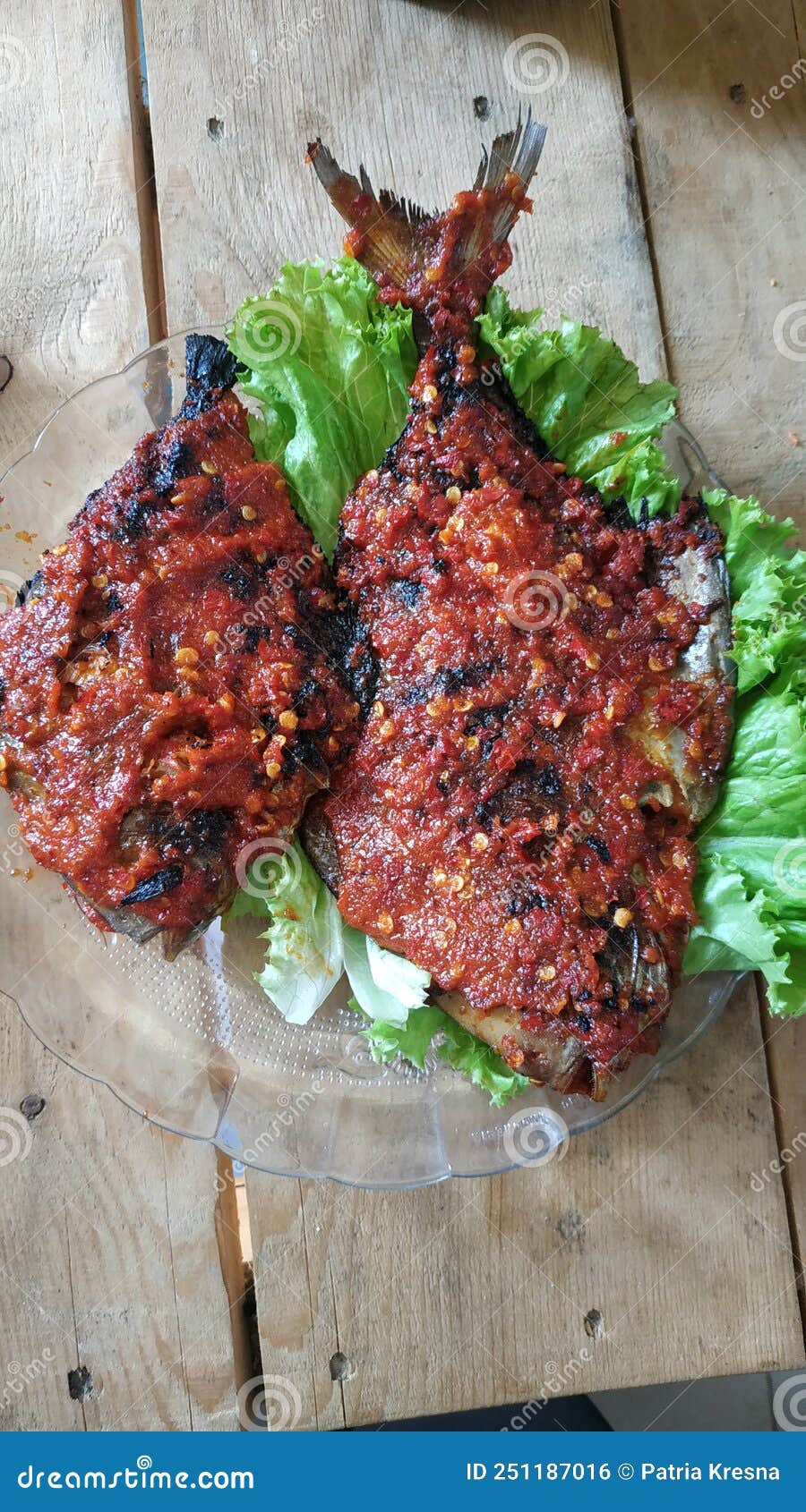 SPICY GRILLED FISH with CELERY Stock Photo - Image of makanan, grilled ...