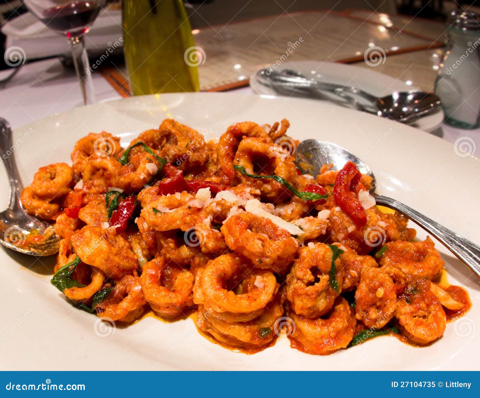 Spicy Italian Calamari stock image. Image of deep, lunch - 27104735