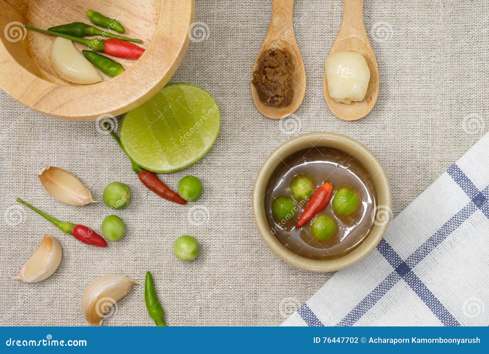 Spicy kapi shrimp paste stock photo. Image of lemon, fried - 76447702