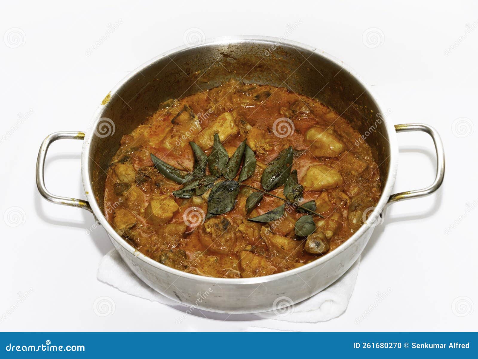 Spicy Kerala Style Fish Curry In Clay Pot. Royalty-Free Stock ...