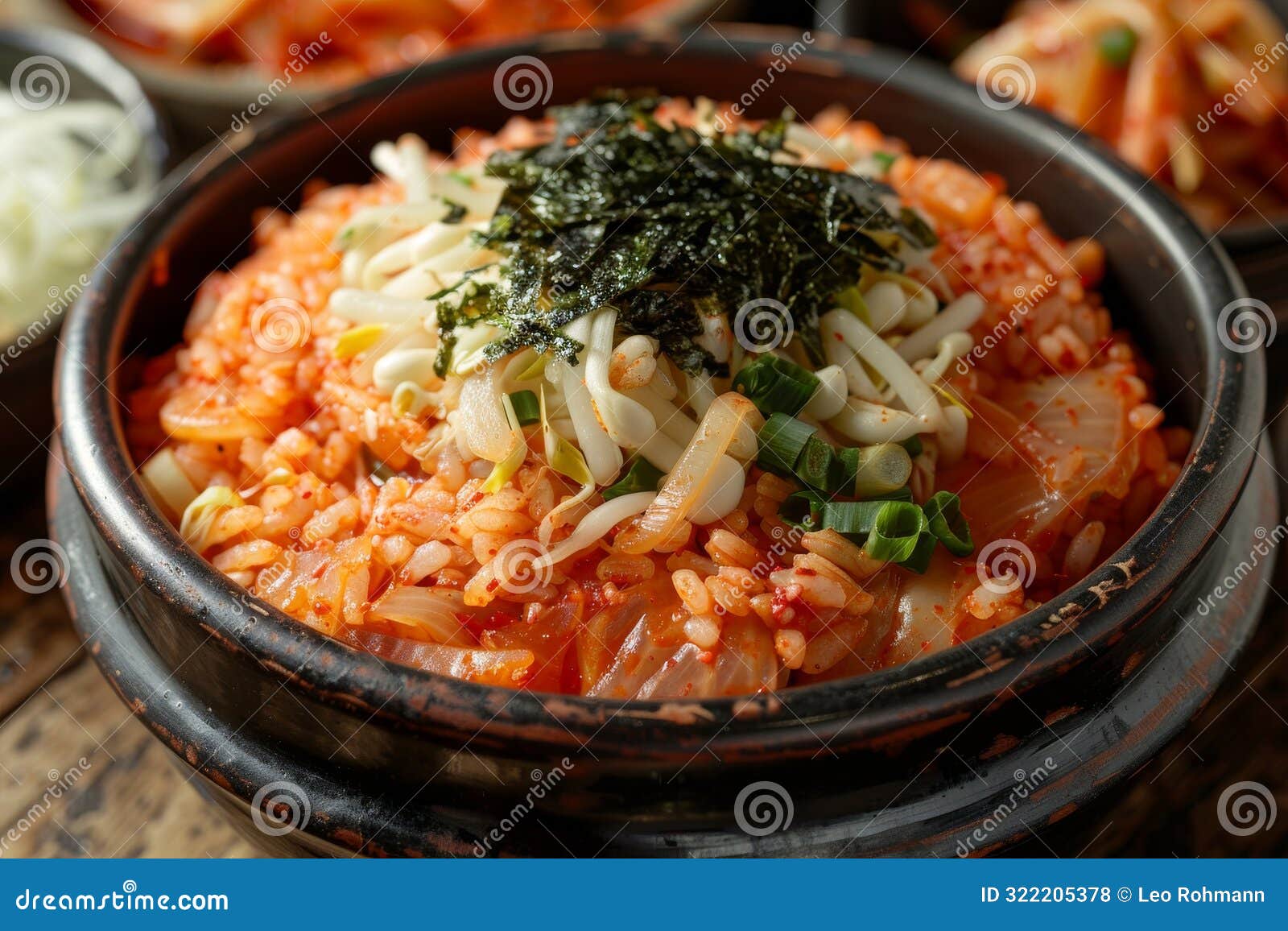 Kimchi Fried Rice (bibimbap) - Generative Ai Illustration ...