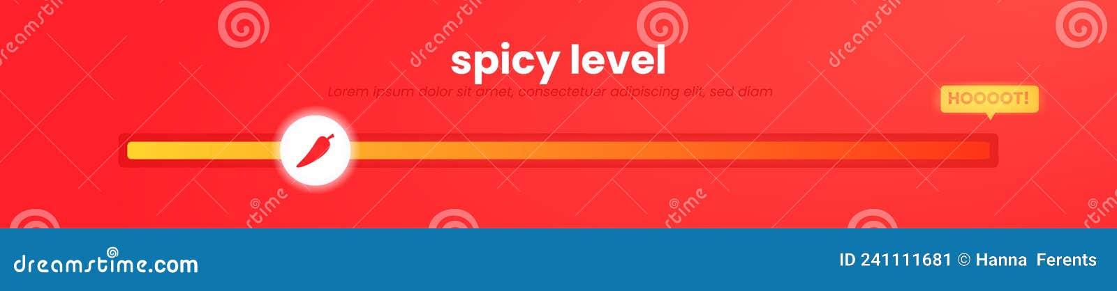 Spicy Level Loading Bar. Vector Design Template Stock Vector ...