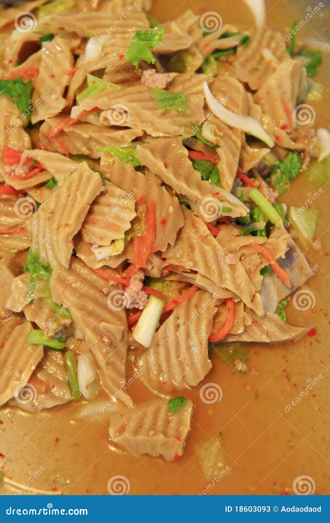 Spicy Meat Slide with Thai Herb Salad,Thai Fo Stock Image - Image of ...