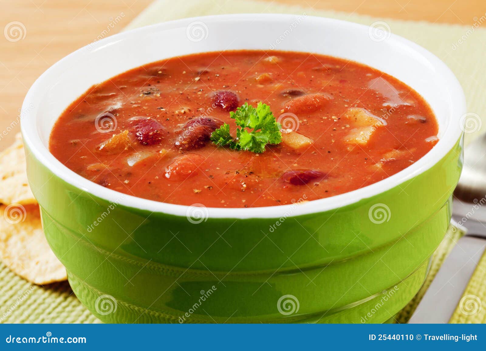 Spicy Mexican Bean Soup stock photo. Image of vegetarian - 25440110