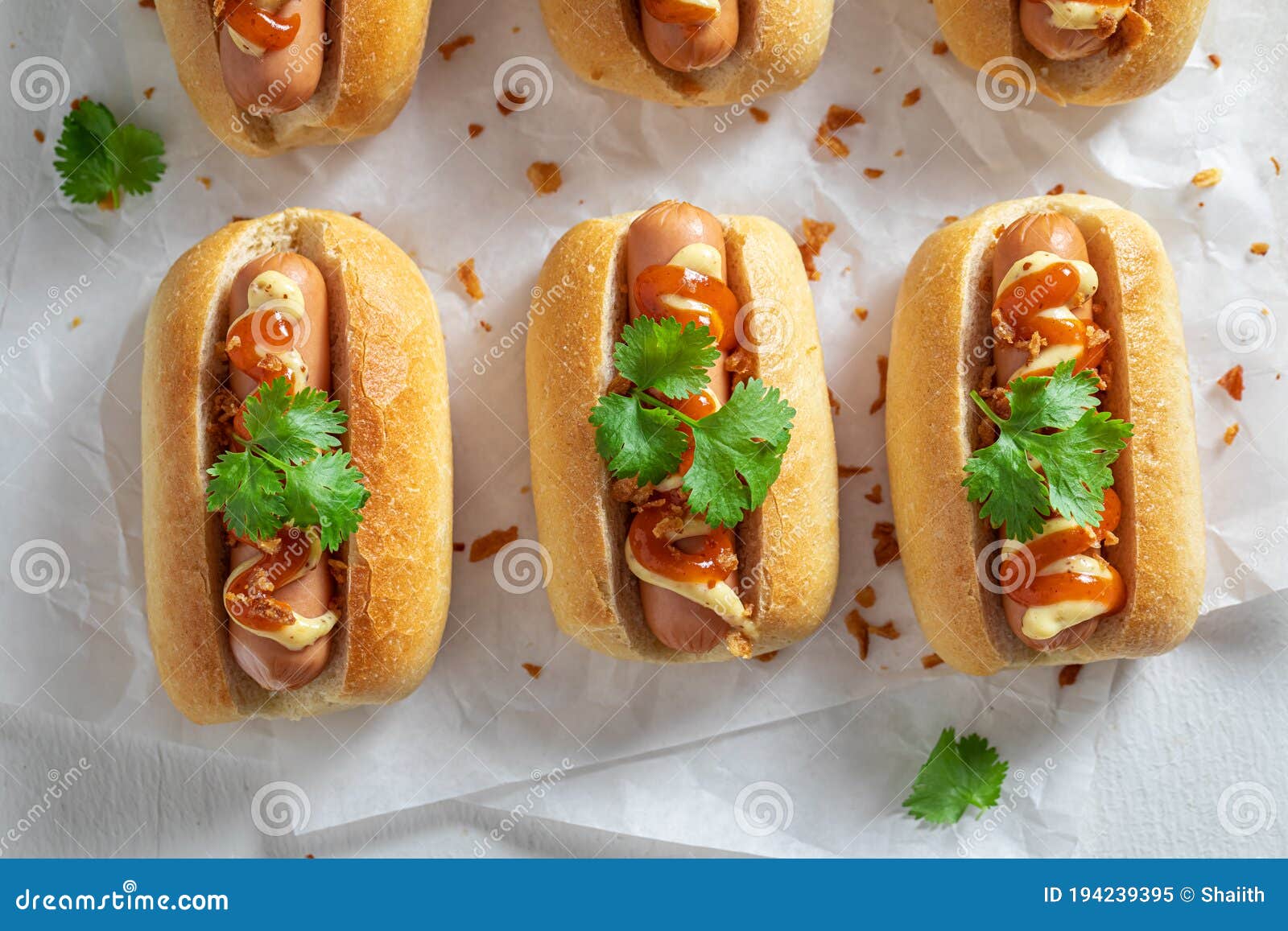 Spicy Mini Hot Dogs As a Quick Appetizers Stock Image - Image of ...