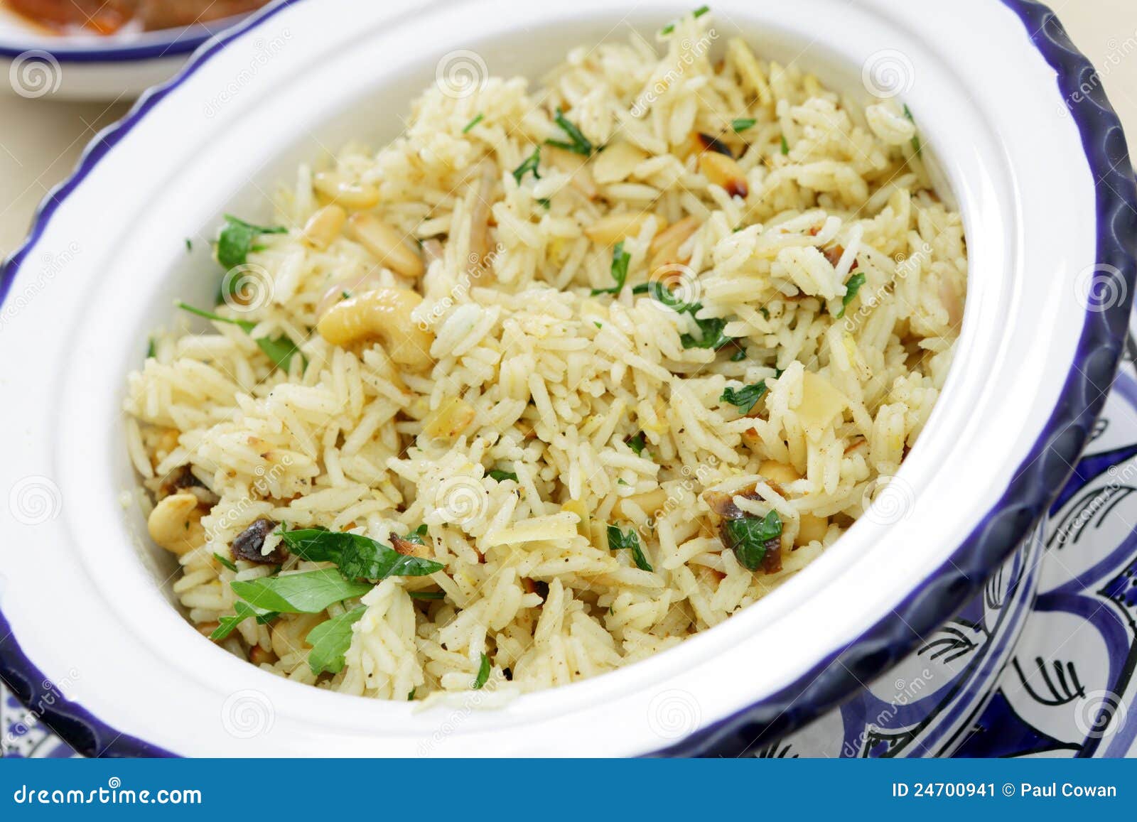 Spicy Moroccan Rice with Nuts Stock Image - Image of tunisian, rice ...