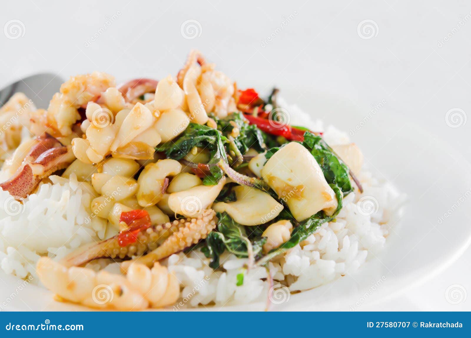 Spicy octopus stock image. Image of octopus, fried, spicy - 27580707