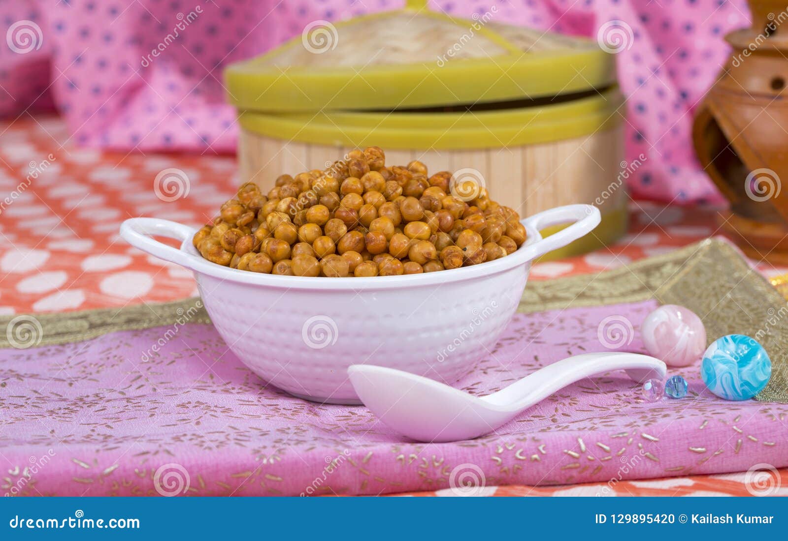 Spicy Pea stock photo. Image of lentils, namkeen, crispy - 129895420