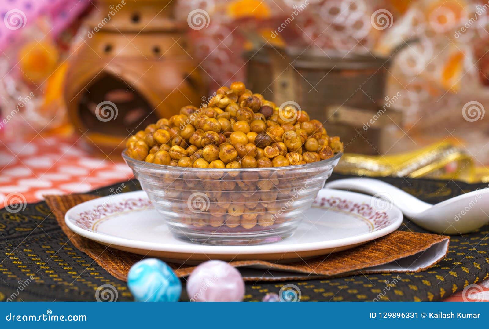 Spicy Pea stock image. Image of deep, lentils, indian - 129896331