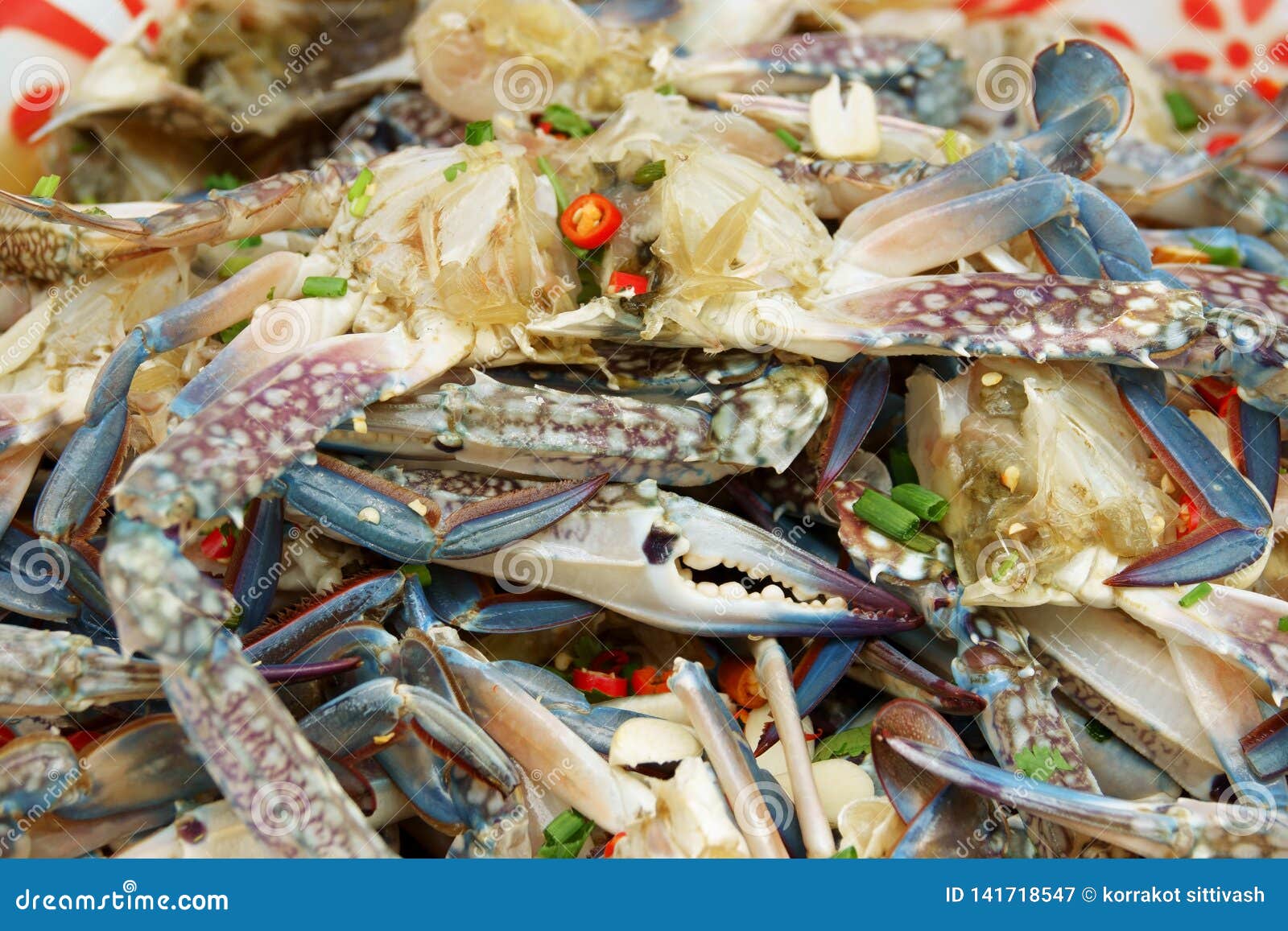 Spicy Pickled Crab and Eggs Close Up Stock Image - Image of meal, diet ...