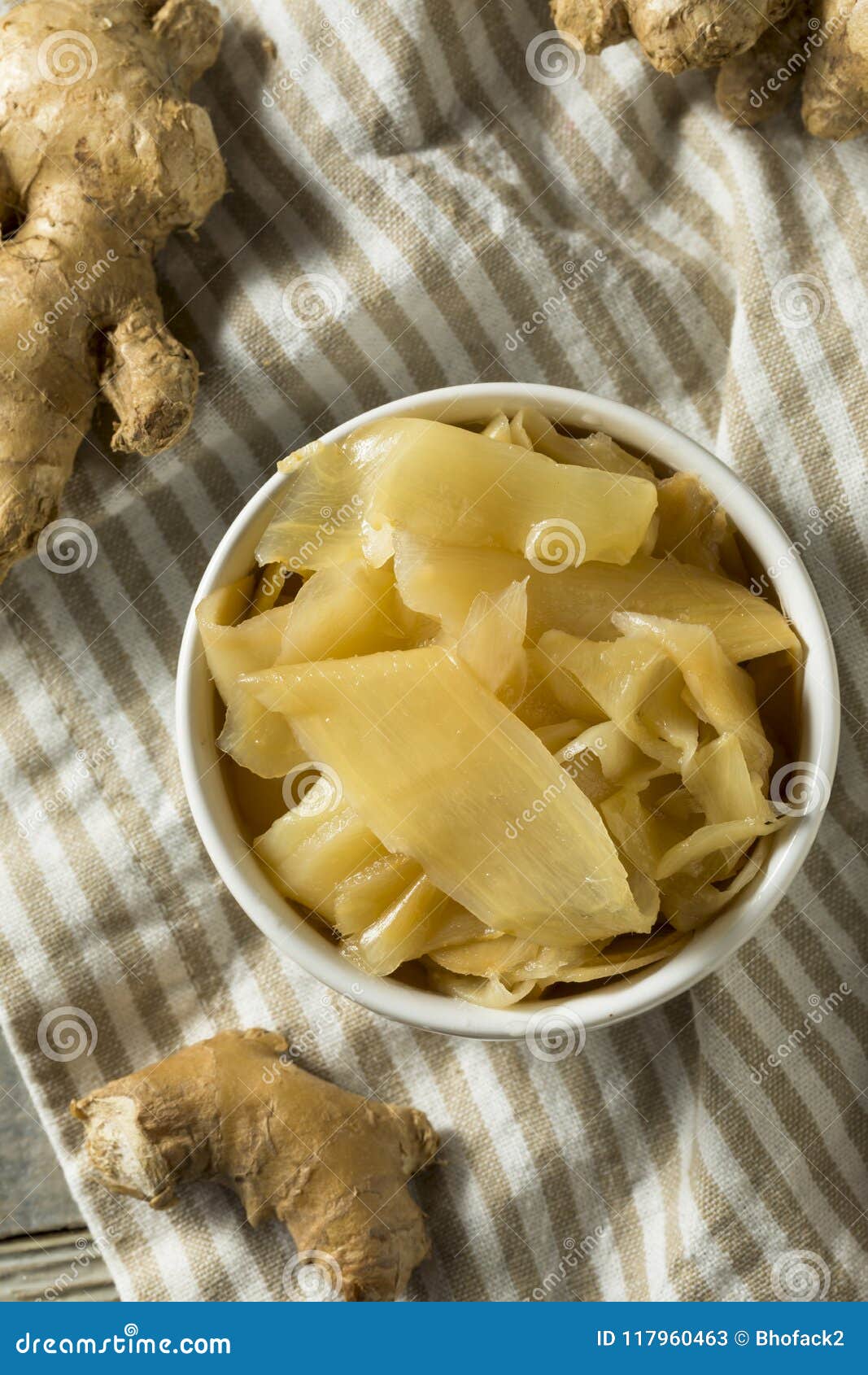 Spicy Pickled White Ginger stock image. Image of gourmet - 117960463