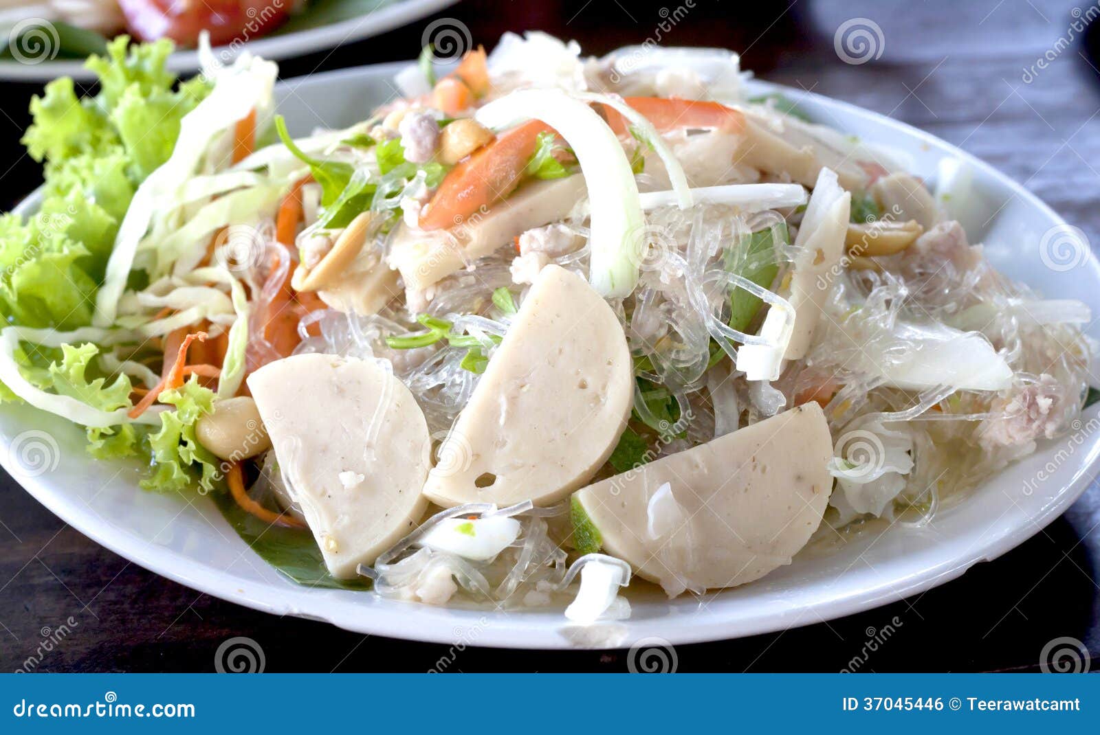 Spicy Pock salad stock photo. Image of dinner, orange - 37045446