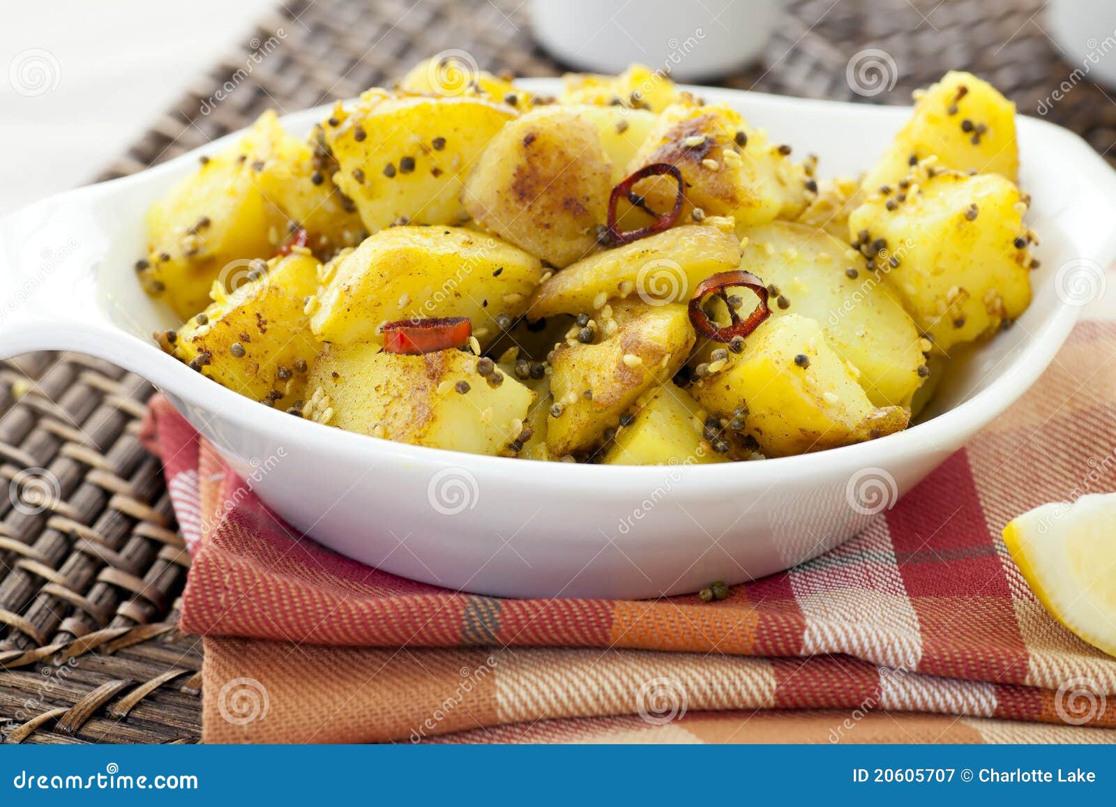 Spicy Potatoes Dish stock image. Image of cuisine, potato - 20605707