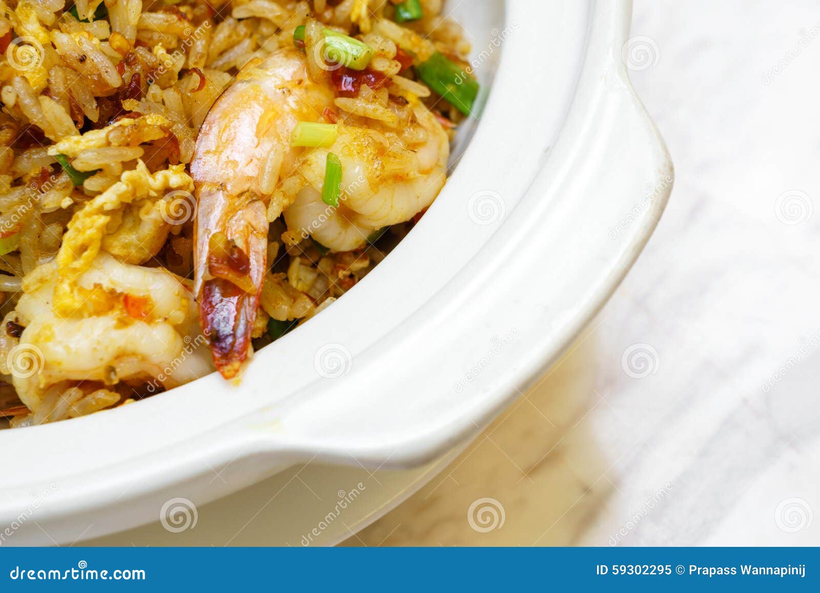 Spicy Prawn Chinese Fried Rice Stock Image - Image of prawn, dish: 59302295