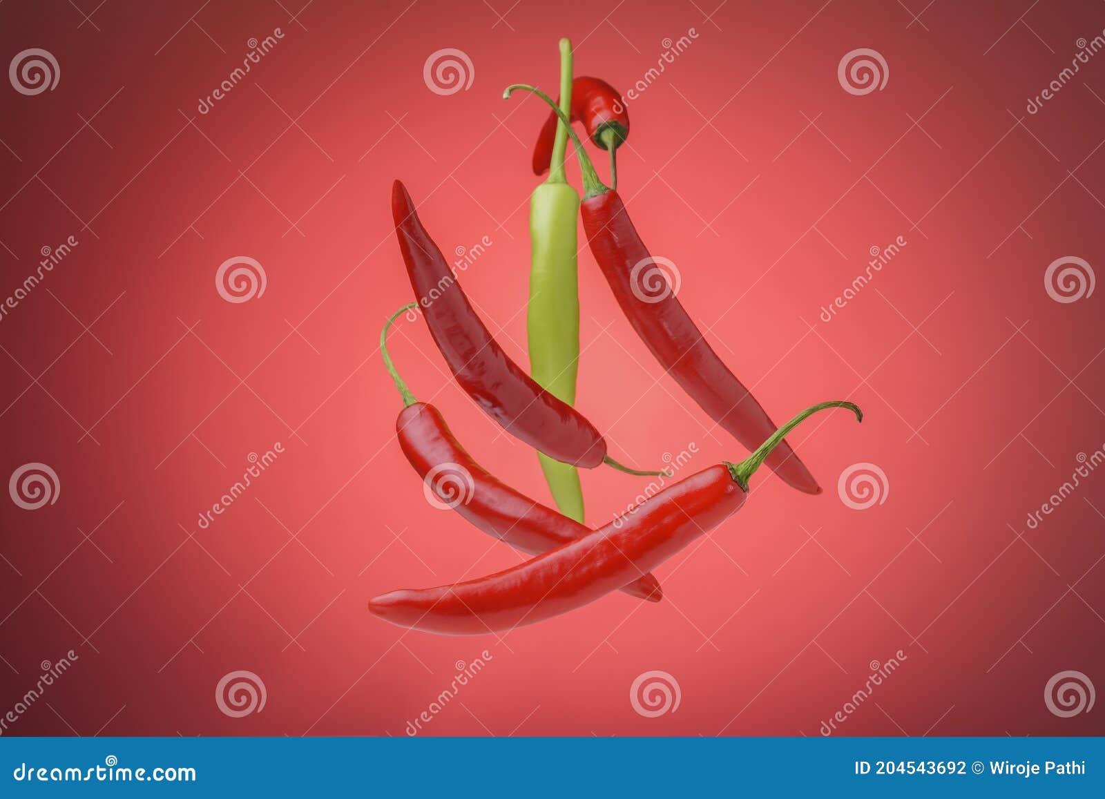 Spicy Red Chili Red Gradient Background Stock Photo - Image of color ...