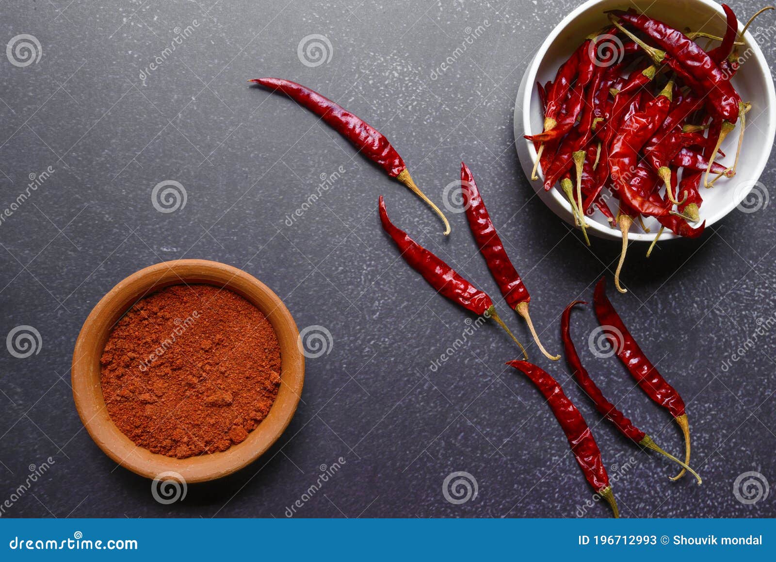 Spicy Red Chilli Powder with Super Chilli Background Stock Image ...