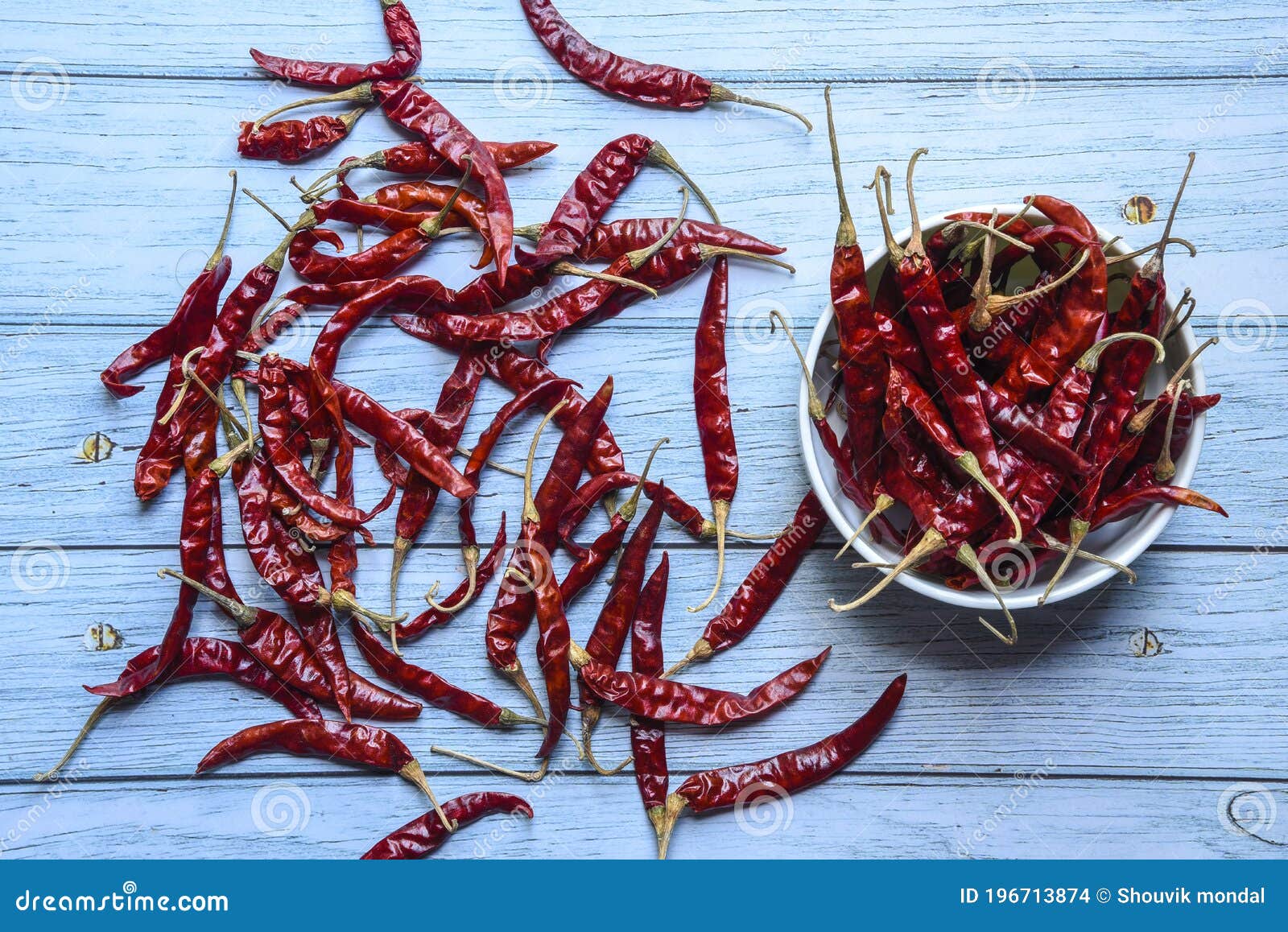 Spicy Red Chilli Powder with Super Chilli Background Stock Photo ...