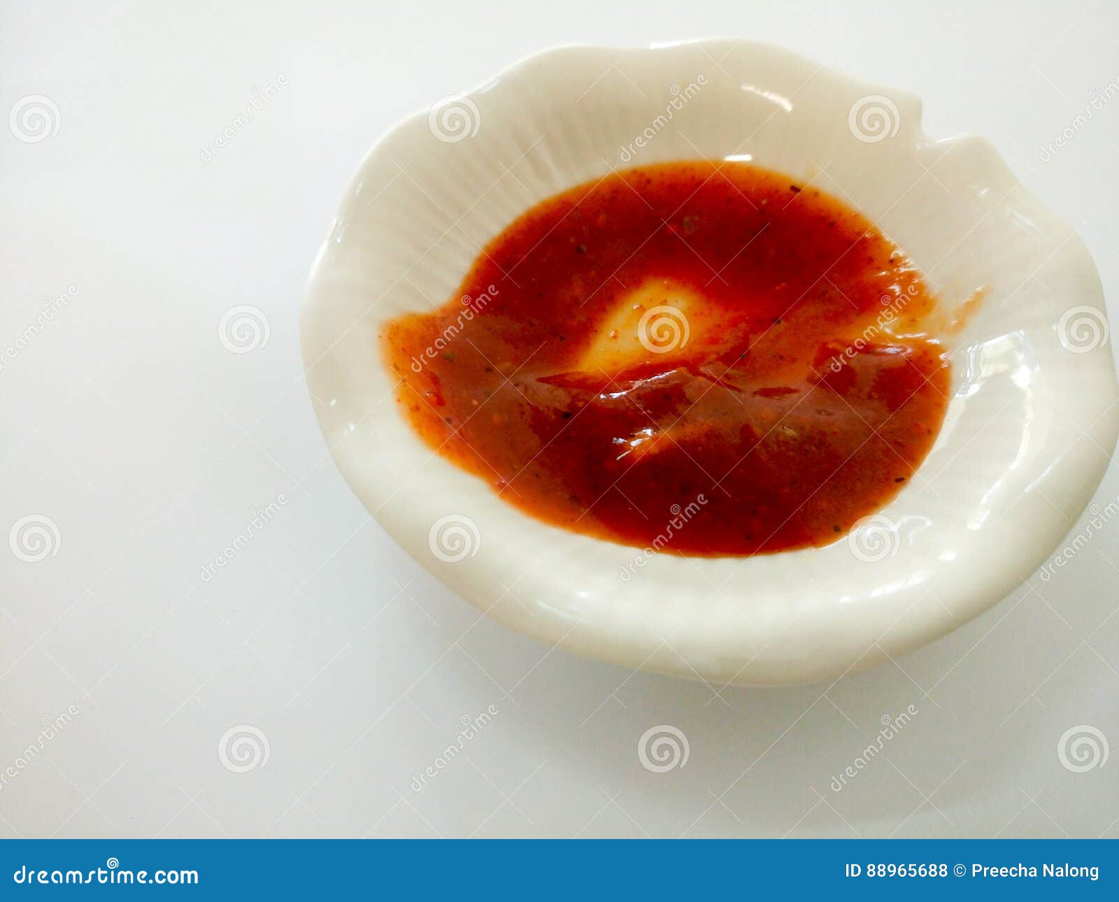 Spicy Red Chilli Sauce in a Cup Stock Photo - Image of spicy, isolate ...