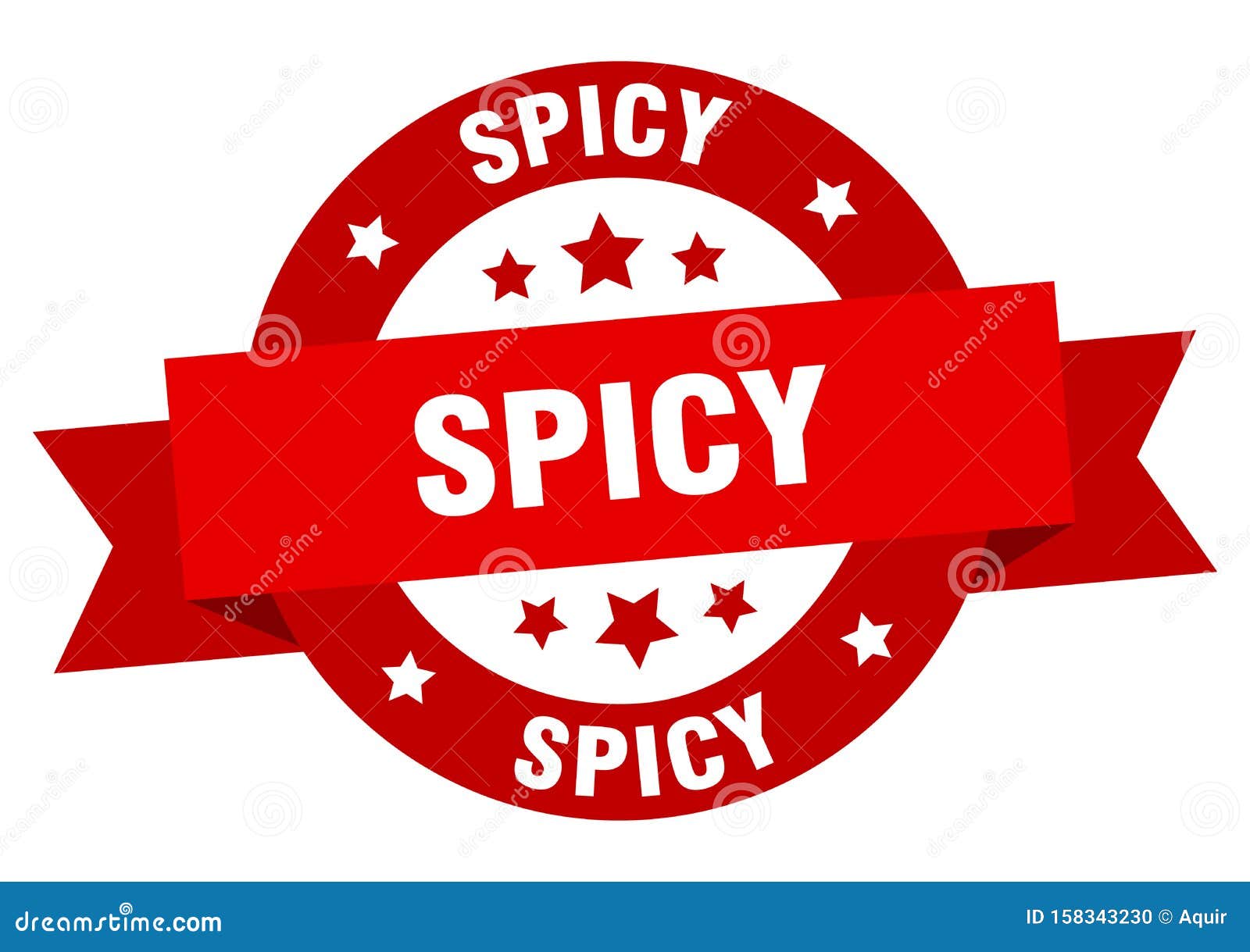 Spicy ribbon sign stock vector. Illustration of white - 158343230