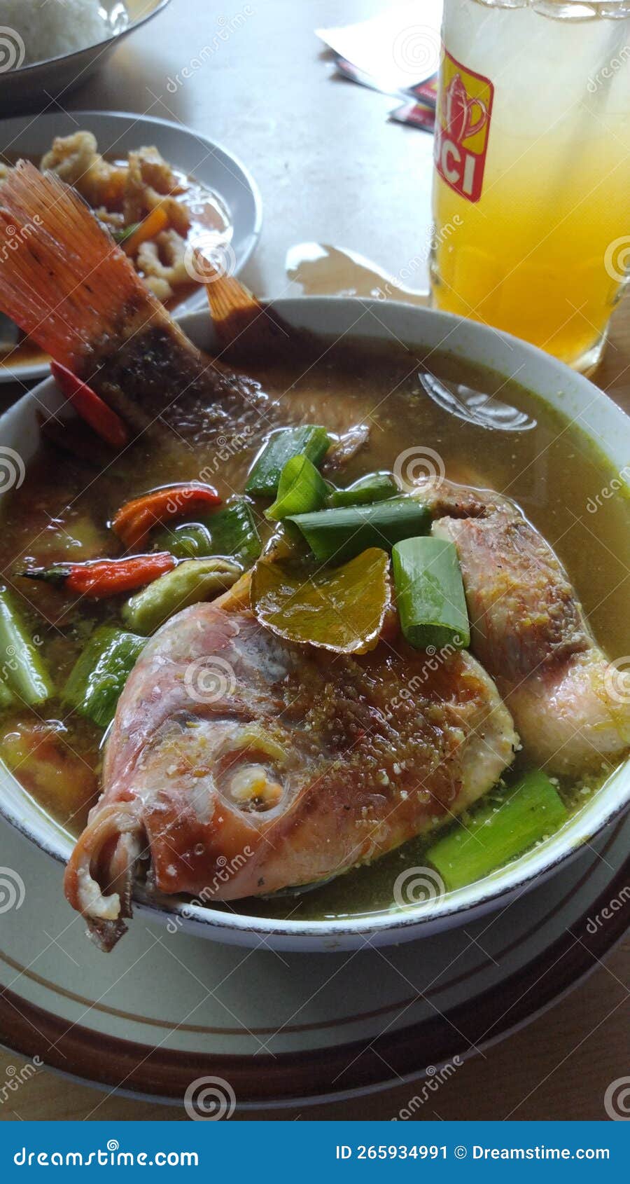 Spicy and Savory Snapper Head Soup Stock Image - Image of spicy, savory ...
