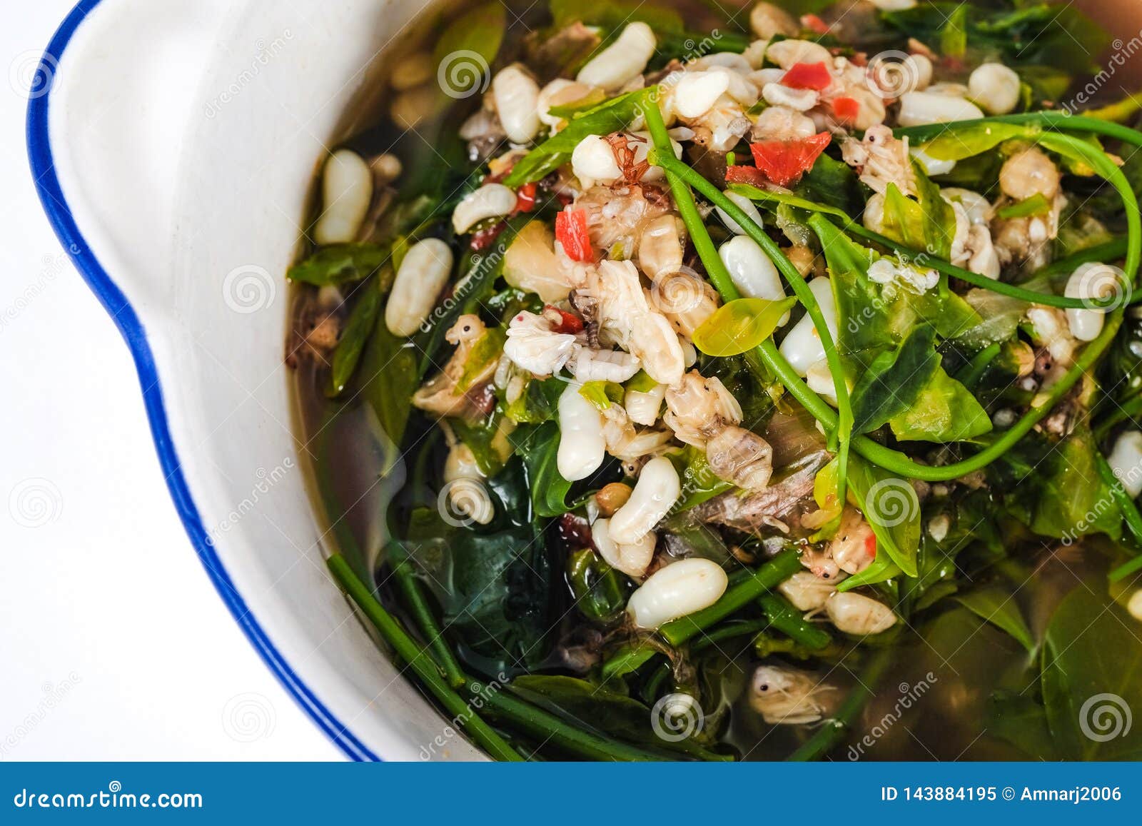 Spicy Soup of Red Ant Eggs are Larvae Stock Image - Image of meal ...
