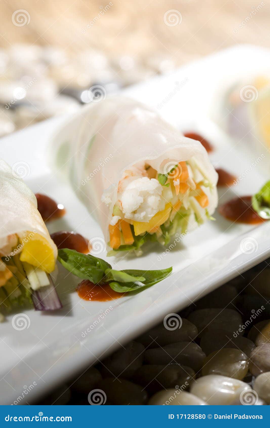Spicy Spring Rolls stock photo. Image of carrots, roll - 17128580