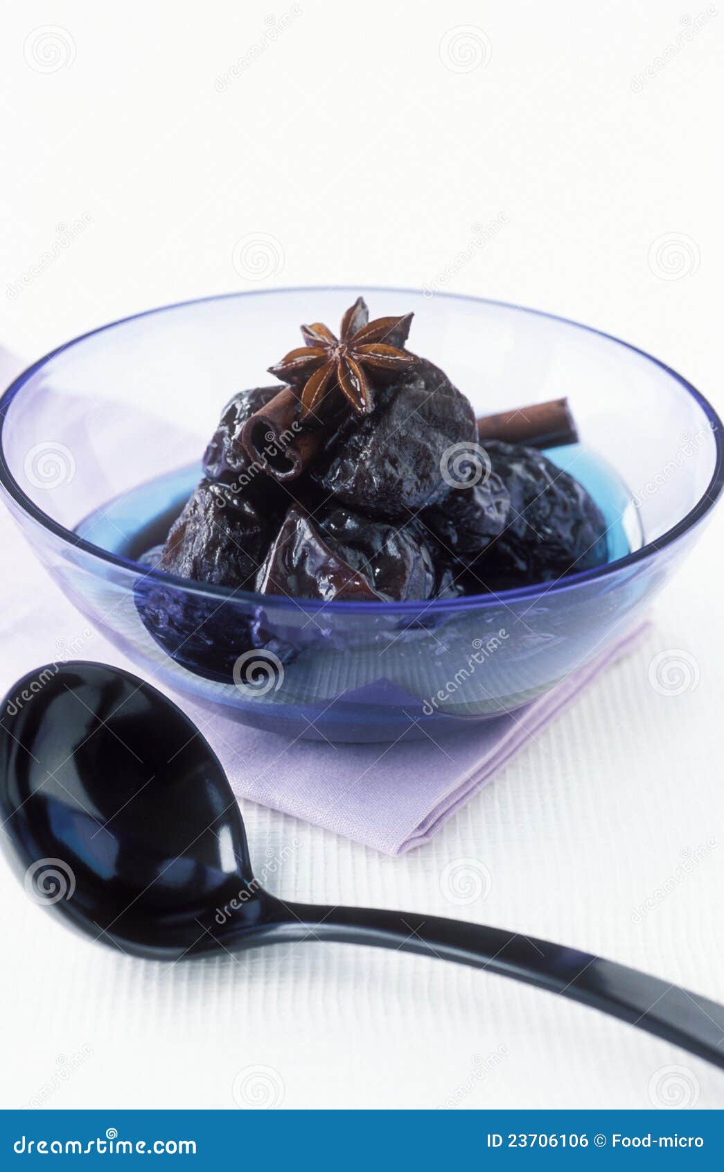Spicy stewed prunes stock photo. Image of spiced, purple - 23706106