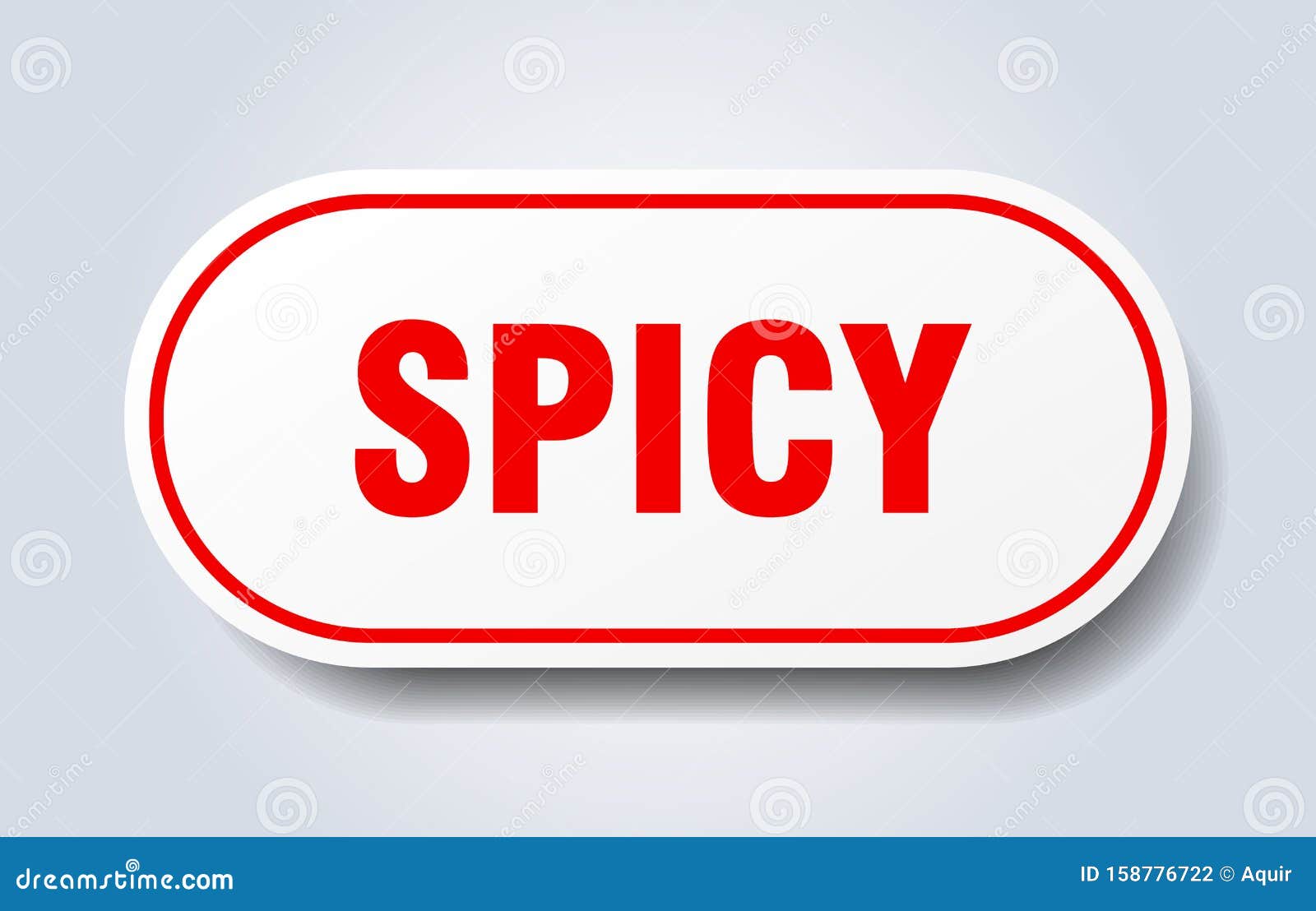 Spicy sticker. stock vector. Illustration of vector - 158776722