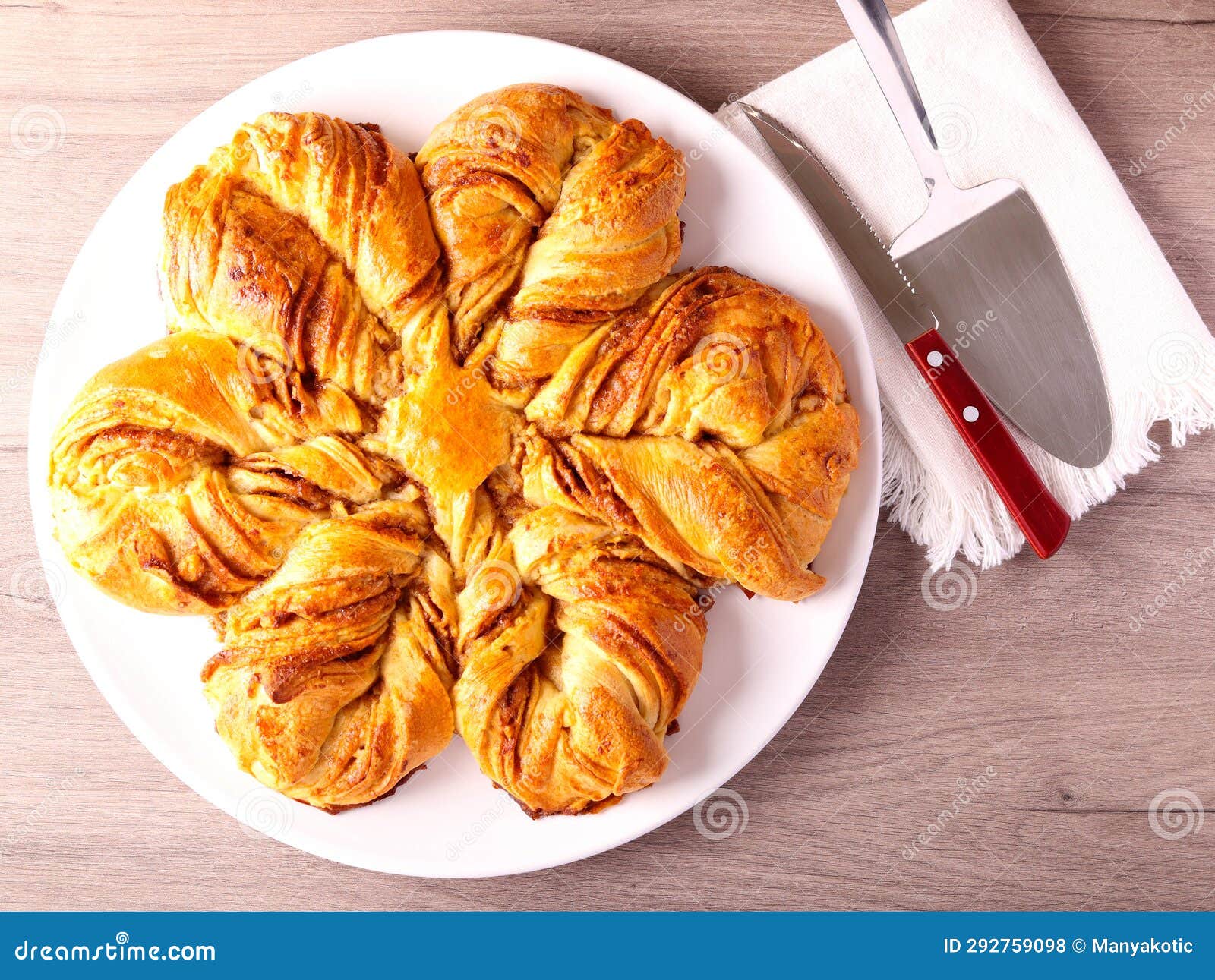 Spicy sweet star bread stock photo. Image of plate, pastry - 292759098
