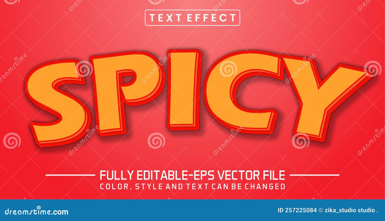 Spicy Text Editable Style Effect Stock Vector - Illustration of banner ...