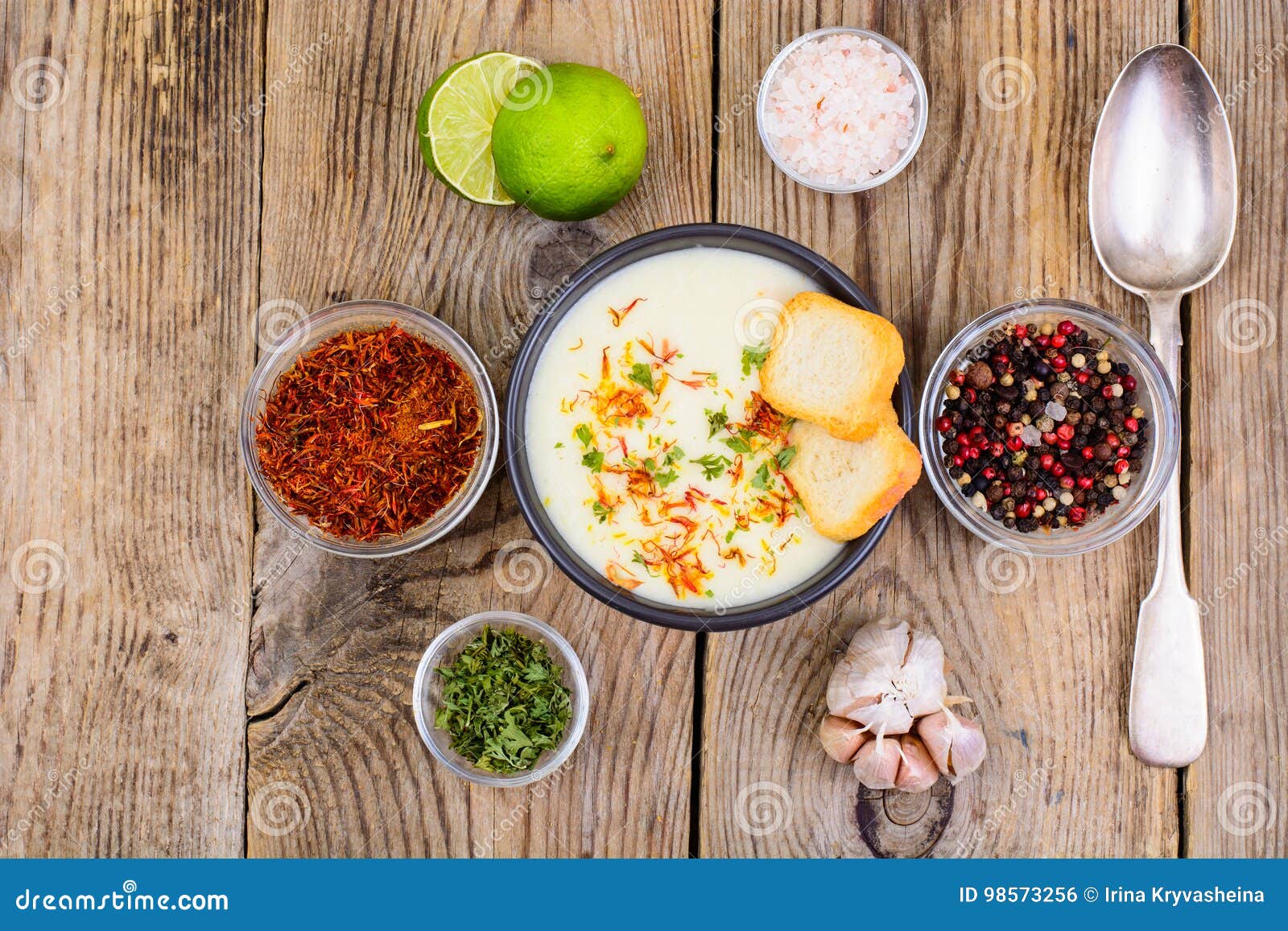 Spicy Vegetarian Vegetable Puree Soup Stock Photo - Image of food ...