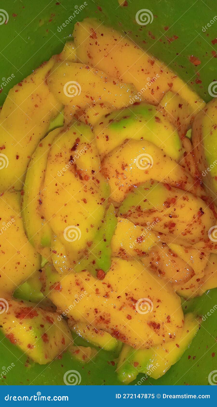 Spicy Young Mango with a Mixture of Indonesian Spices Stock Image ...