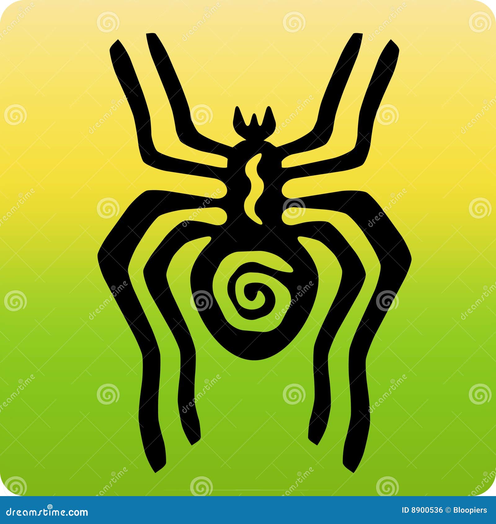 Spider stock vector. Illustration of yellow, prey, indigenous - 8900536