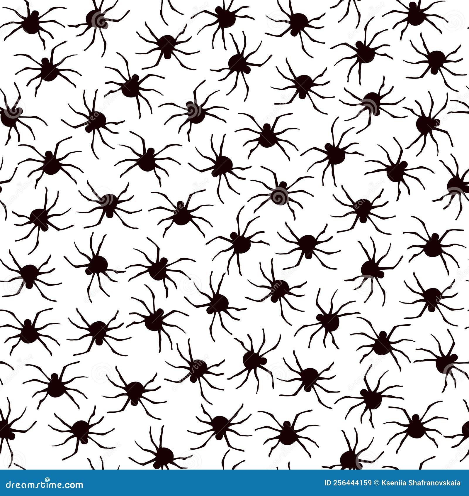Spider, Black and White Vector Seamless Pattern Stock Vector ...